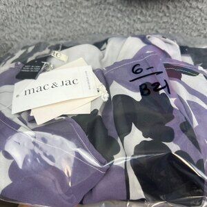 mac & jac | Dresses | New Mac And Jac Abstract Purple And Black Floral ...